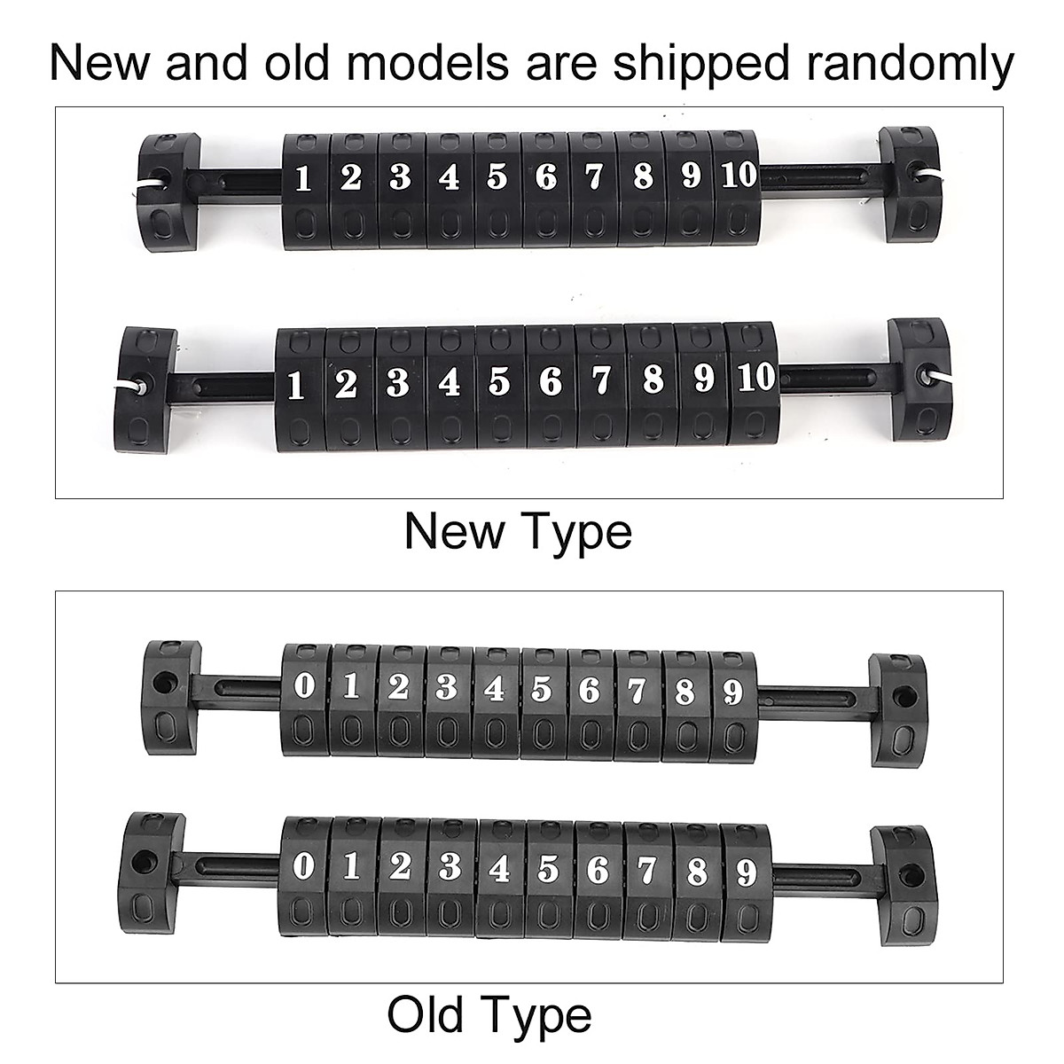 2pcs Table Football Counter 10 Numbers Scoring Score Counter Indicator for Standard Foosball Tables(Black)