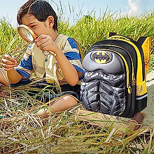 Zrutpim Lightweight Waterproof School Backpack for Kids,3D Cartoon Kids Backpack for School Boys Girls Kindergarten Elementary Toddler Backpack(Black)