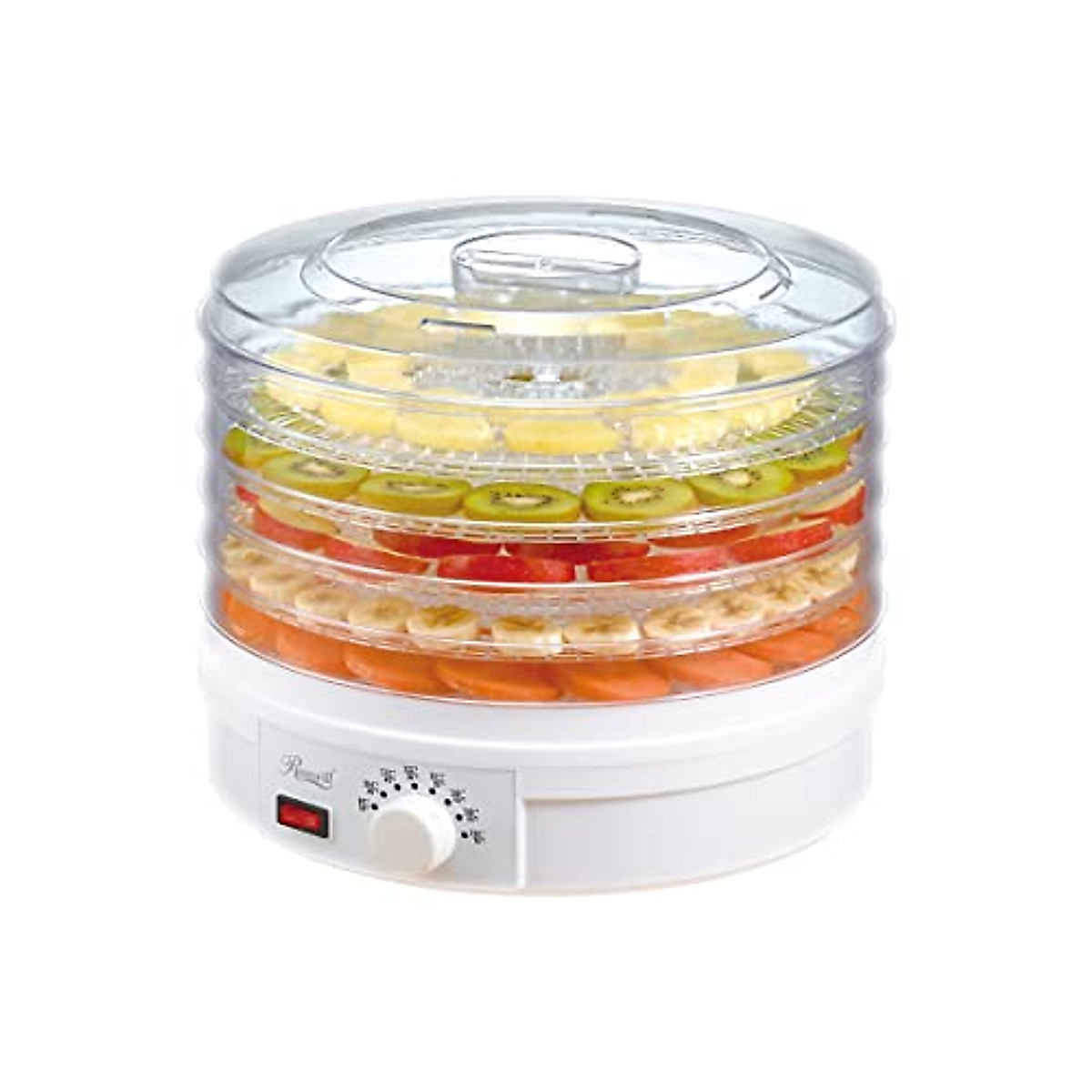 Rosewill Countertop Portable Electric Food Fruit Dehydrator Machine with Adjustable Thermostat, BPA-Free 5-Tray RHFD-15001