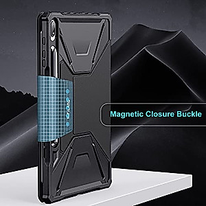 INFILAND Samsung Galaxy Tab S8 Plus/ S7 FE/ S7 Plus Backlit Keyboard Case, Multi-Angle 7 Colors Backlight Detachable Wireless, Black