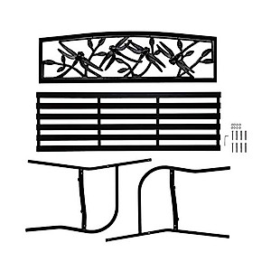 Plow and Hearth Dragonfly Metal Garden Bench