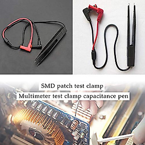 Comidox 2PCS SMD LCR Chip Test Clip Capacitance Inductor Resistance Test Clip Meter Lead Probe Multimeter Tweezer