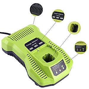 Swidan P117 18Volt Battery Charger for Ryobi One+ Plus P100 P108 P104 Lithium&Ni-cad Ni-Mh 12V MAX and 18V MAX Battery