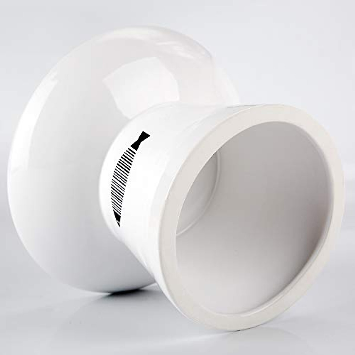 Yangbaga Cat Raised Food/Water Bowl for Elder Big Cats, Non-Skid 4.8x6.4in Premium Ceramic Cat Bowls with Stand, Sturdy and Anti-Fall… (White)