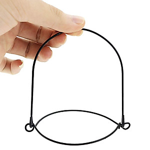 Bignc 12 Pack Black Stainless Steel Wire Handles Hangers for Regular Mouth Mason, Ball, Canning Jars