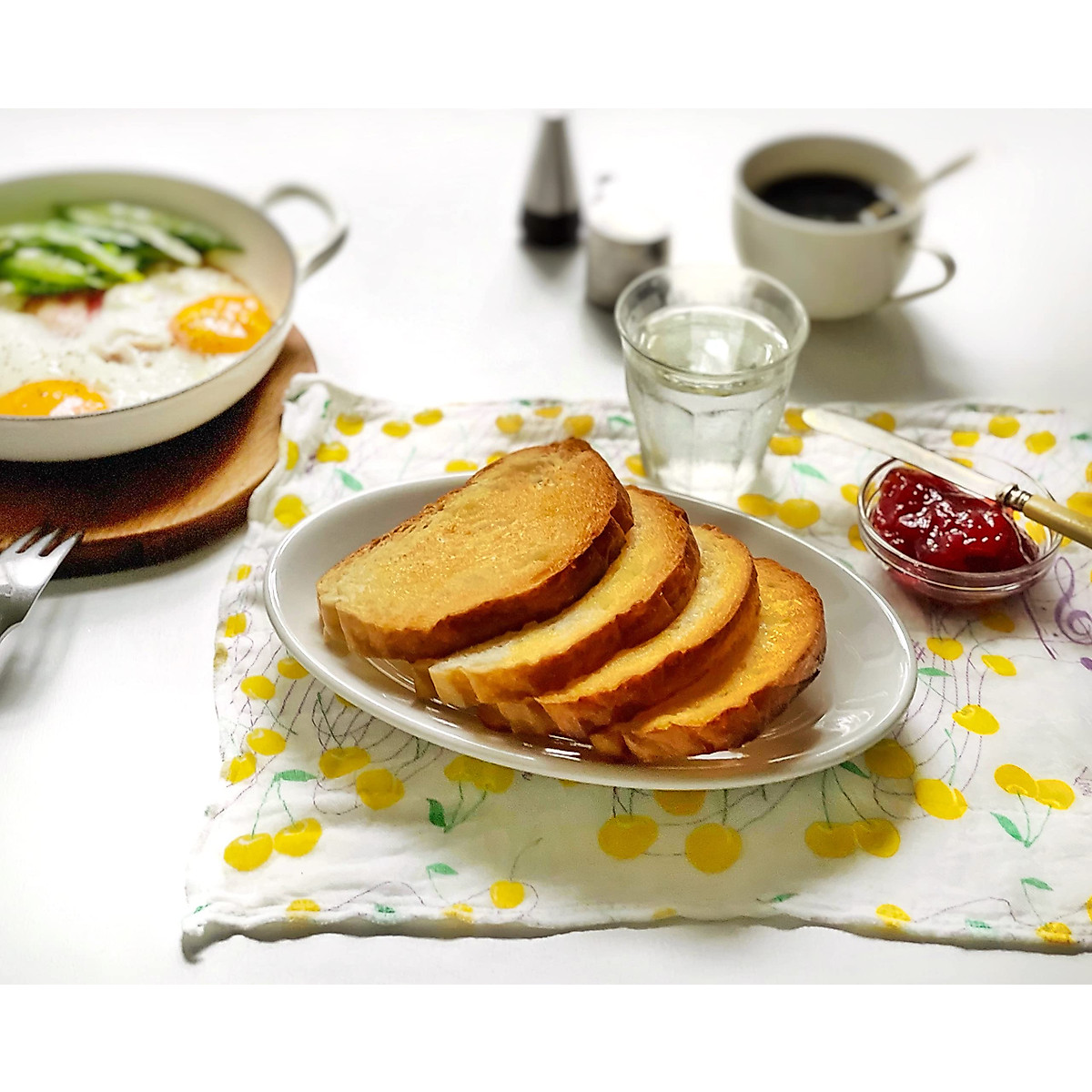 Shirayuki Japanese Kitchen Cloth KYO-YUZEN Cherry Music. Set of 3. Made Layered Fine Mesh Cloth. Dish Wipe, Table Wipe, Hand Wipe. Made in Japan (Cherry Music Set)