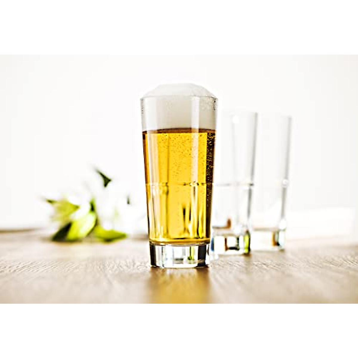 Fortessa Basics Elixir Everyday 12 Pack Set Glassware Kitchen and Barware Great for: Beer, Cocktails, Water, Juice, Iced Tea, Soft Drinks., Cooler Glass, 16 Ounce