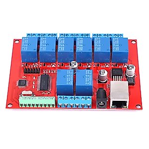 Kadimendium Ethernet Relay Board 8-Channel Network Switch TCP UDP Module Controller Circuit Board LAN Ethernet Electronic kit