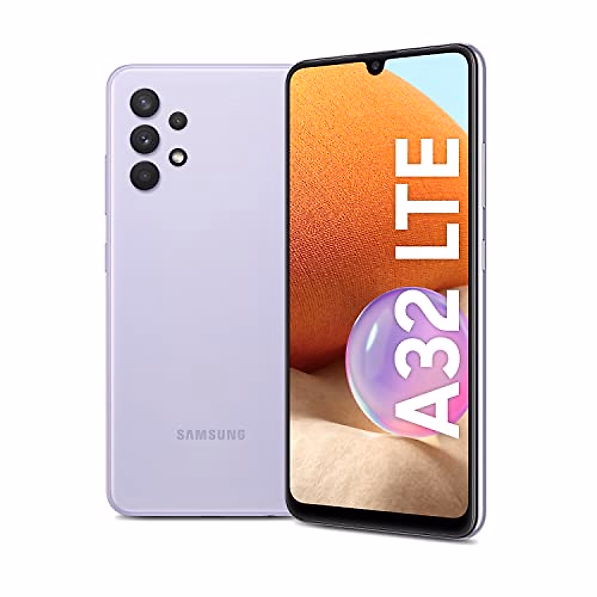 Samsung Galaxy A32 4G Dual A325F-DS 128GB 6GB RAM Factory Unlocked (GSM Only | No CDMA - not Compatible with Verizon/Sprint) International Version - Awesome Violet