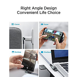 AINOPE 100W USB C to USB C Cable 2-Pack 6.6ft, USBC to USBC Fast Charging Cable Rigth Angle PD4.0/QC5.0 5A Type C to Type C USB C Cable Compatible with MacBook Pro 2021, iPad Pro 2021, Galaxy S22