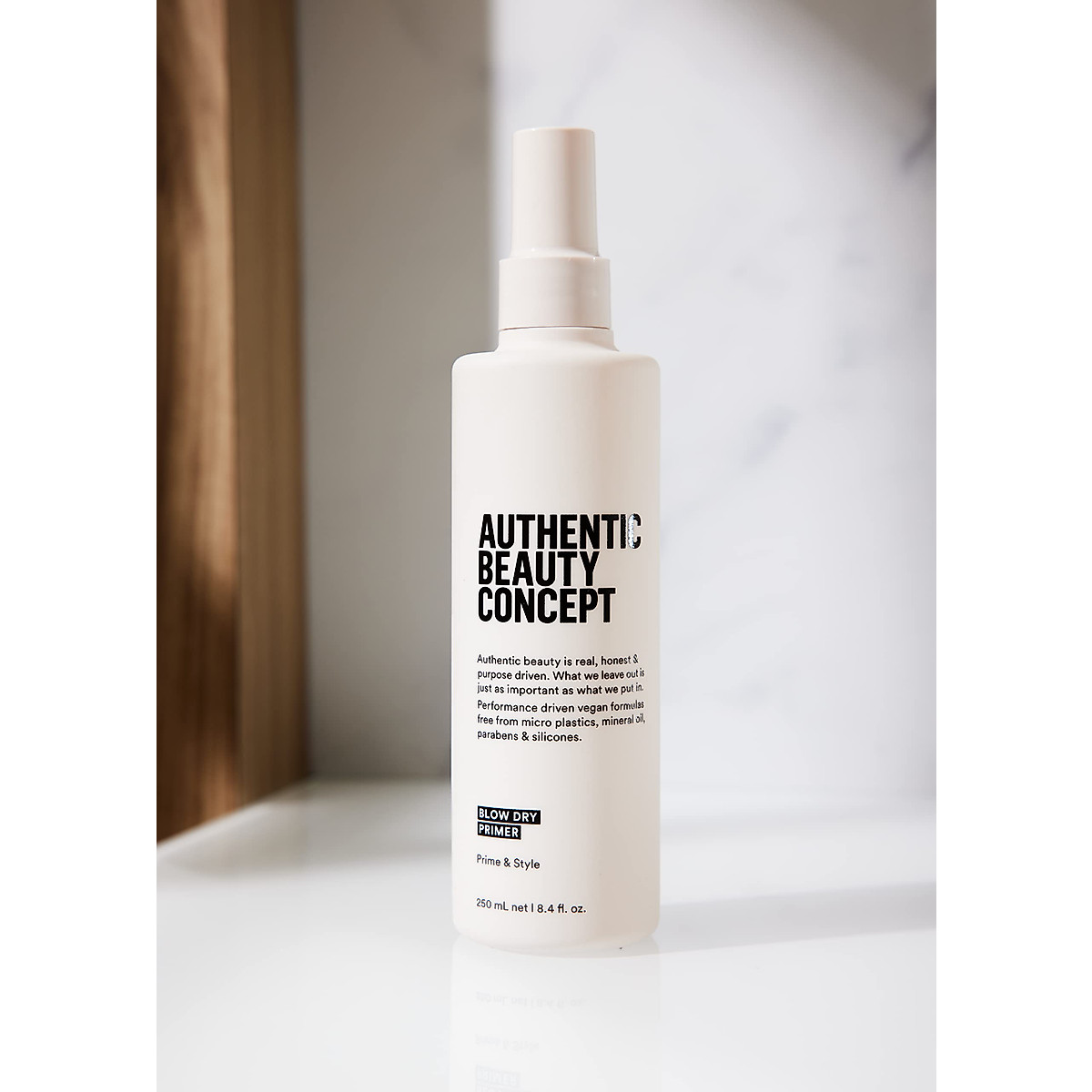 Authentic Beauty Concept Blow Dry Primer | Blow Dry Spray Heat Protection | Protects Hair from Blow Dry Damage | Thermal Protection | Vegan & Cruelty-free | Silicone-free | 8.4 fl. oz.