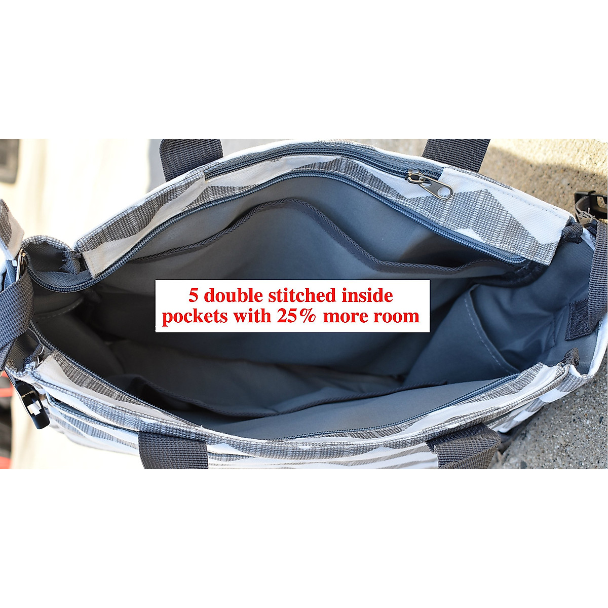 New Diaper Bag Amazingly Durable Poly Canvas Designer Diaper Bag/Baby Bag Organizer by iTOTE/Perfect for Ipad or iPhone