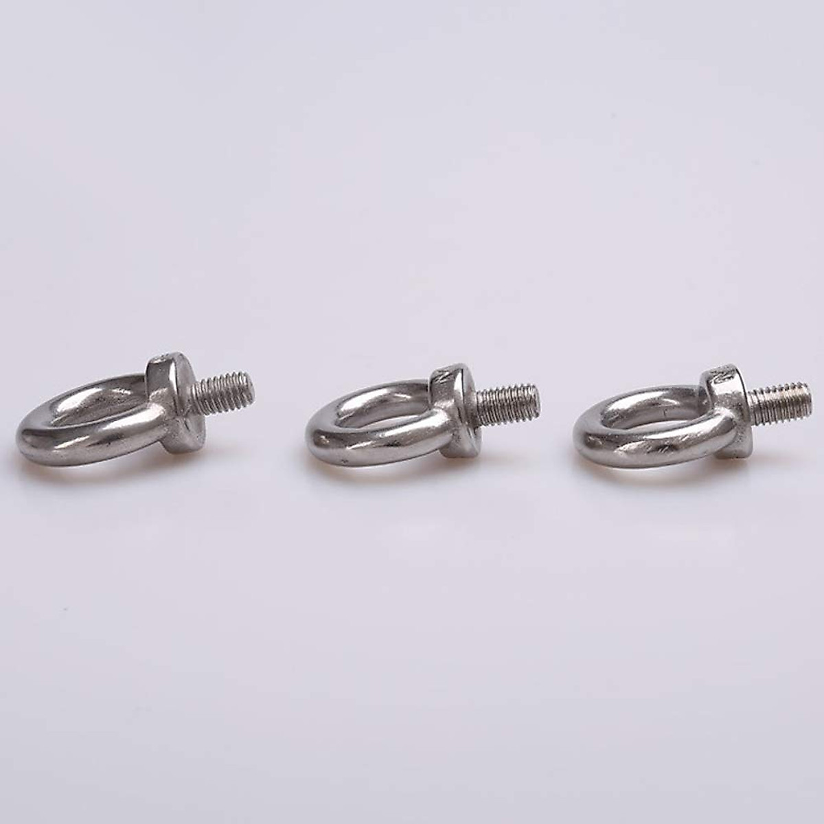 10 Pieces 304 Stainless Steel Screw Rings Lug Thread Shoulder Lifting Eye Bolt Screws Lifting Rings Eye Bolts, M3
