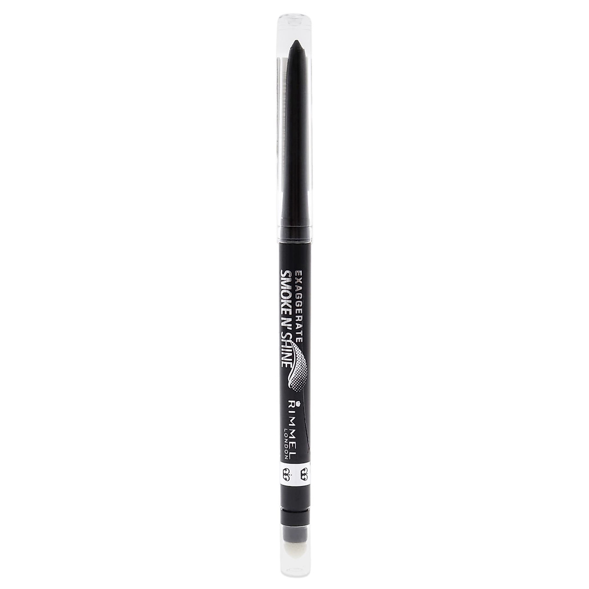 Rimmel Exaggerate Smoke N Shine Eyeliner, 001 Little Black Smokey, 0.0089 Ounce, Gel