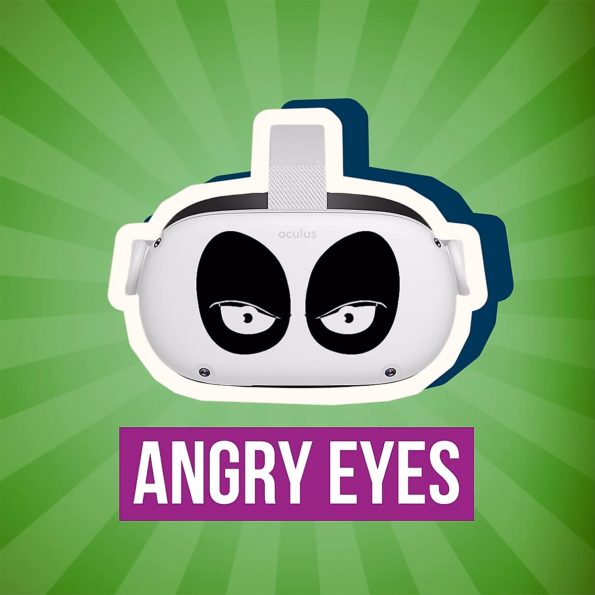 Angry Wide Eyes - Oculus Quest 2 - Decals - Black