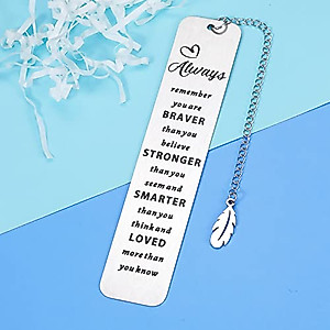 Inspirational Bookmark for Women Men Daughter Son from Dad Mom Gift for Book Lovers Friends Coworker Children Student Senior Birthday Christmas Valentines Retirement for Her Him Boys Girls