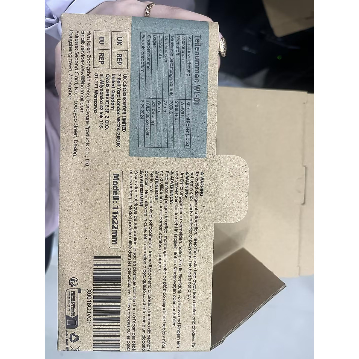 WEWILL Rollerblade Office Chair Wheels Replacement 99% Universal Fit Chair Casters(Set of 5) Heavy Duty Rubber Casters 3 INCH Smoothly & Quietly Safe for All Floor, Hardwood, Tile, Carpet