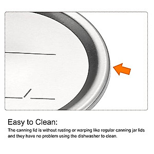 uxcell Canning Lids, 54pcs - Tinplate Split-Type Mason Jar Lid, Regular Mouth with Date Leak Proof Fits Storage Cover (Silver)