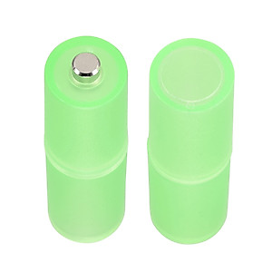uxcell AAA to AA Battery Adapter Battery Converter Cases Holder Shell with Metal Contacts on One Bottom Green 4 Pcs