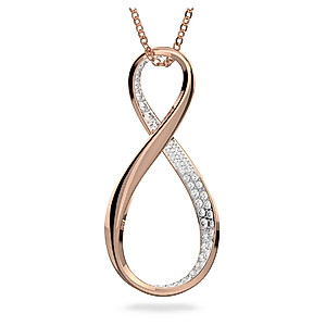Swarovski Swarovski Exist Pendant, Infinity, White, Rose-gold tone Finish