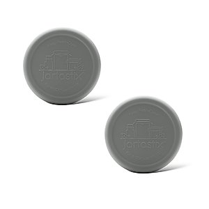 Jartastix 100mm Silicone Lids for WECK Jars - Set of 2 - Weck Jar Silicone Lids for Storage - Fits WECK 738, 739, 740, 741, 742, 743, 744, 745, 776, 748, 974 (Grey, 100mm)