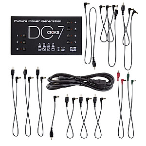 CIOKS DC7 Future Power Generation 9V / 12V / 15V / 18V DC Universal Power Supply with 7 Isolated Outputs and 5V USB Outlet for Effect Pedals