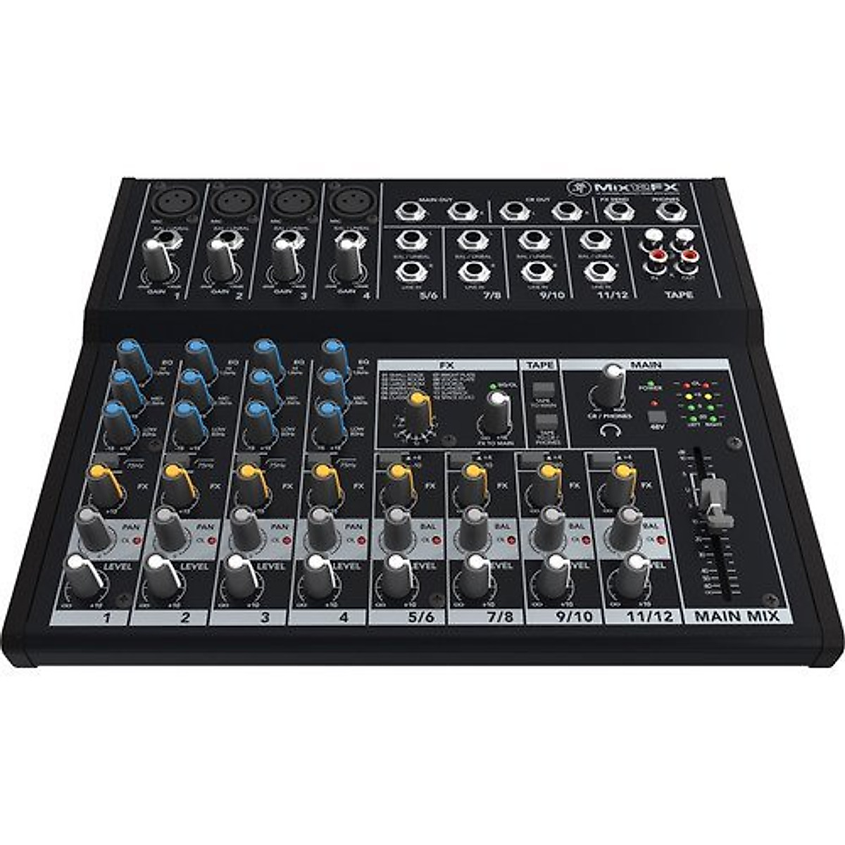 Mackie Mix12FX 12-Channel Compact Mixer with G-MIXERBAG-1212 Padded Nylon Mixer Bag & PB-S3410 3.5 mm Stereo Breakout Cable, 10 feet Bundle