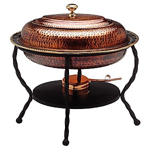 Old Dutch Oval Décor Chaffing Dish, 6 qt, antique copper