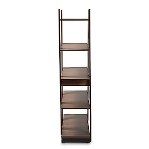 Baxton Studio Michio 5-Shelf 61-inch H Display Shelf, Walnut (168-10767-HiT)