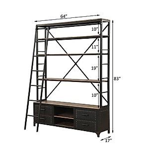 ACME Actaki Bookshelf - - Sandy Gray