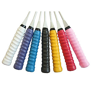 Gullor Racket Grip Anti Slip Perforated Super Absorbent Tennis Overgrip Badminton Overgrip - 5PCS(Color May Vary)
