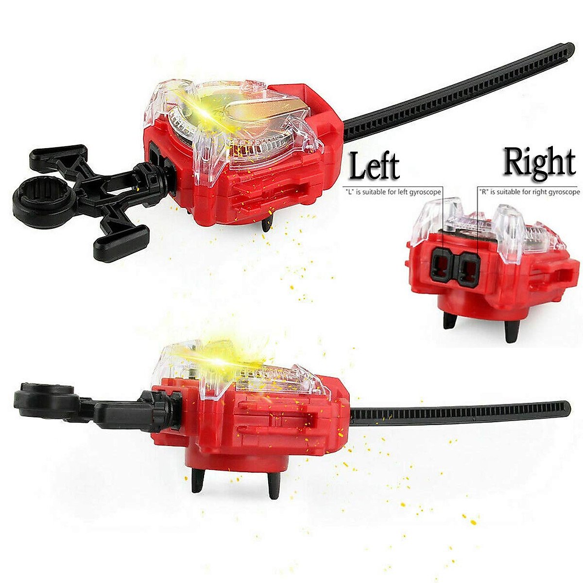 Combat Gyro LR Sparking Launcher Grip Starter Set Bey Burst Evolution Blades God Bey Super King Booster B-163 Brave Valkyrie.Ev' 2A Attack Gyro Bay Gaming Tops Spinning Toys Gift for Boys Kids