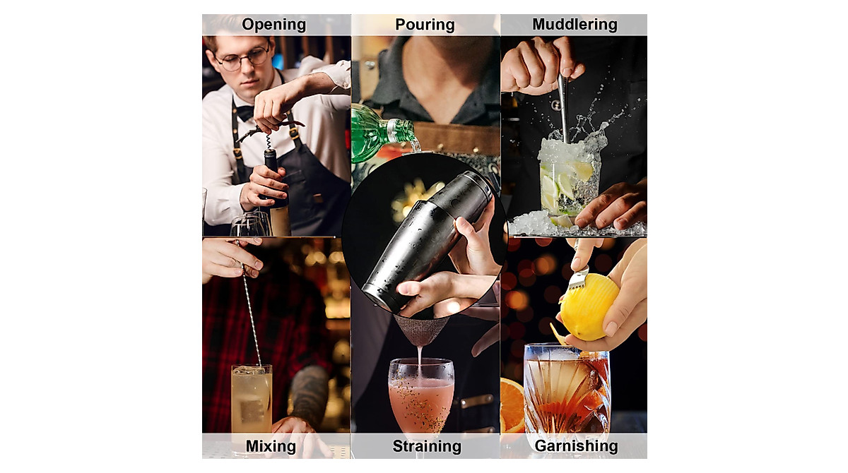 VOIMO 22-Piece Cocktail Set - Premium Bartender Kit for Home Bar