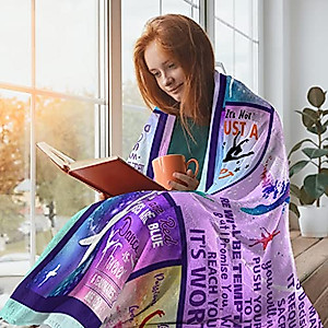Dance Gifts, Dancer Blanket 60"x 50", Dance Gifts for Girls, Dance Recital Gifts for Girls, Dance Teacher Appreciation Gifts for Women, Birthday Gifts Ideas for Teens, Ballet Dance Team, Dance Lovers