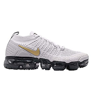 Nike Womens Air Vapormax Flyknit 2 Running Trainers 942843 Sneakers Shoes (UK 7 US 9.5 EU 41, vast Grey Metallic Gold 010)