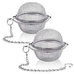 Siasky 2PCS Stainless Steel Mesh Tea Infuser, 2.1 Inch Tea Ball Tea Strainer Tea Diffuser Tea Steeper for Filtering Tea