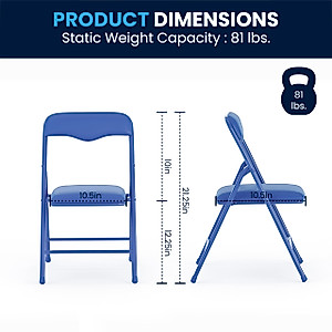 Flash Furniture Kids Colorful 5 Piece Folding Table and Chair Set