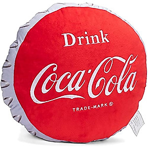 Drink Coca-Cola Bottle Cap 16 Inch Plush Polyester Embroidered Pillow