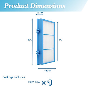 Nispira AER1 Filter Replacement for Holmes Air Purifier HAPF30AT HAP242-NUC Total Air True HEPA 1 Pack, 1.2 x 10 x 4.6 Inches