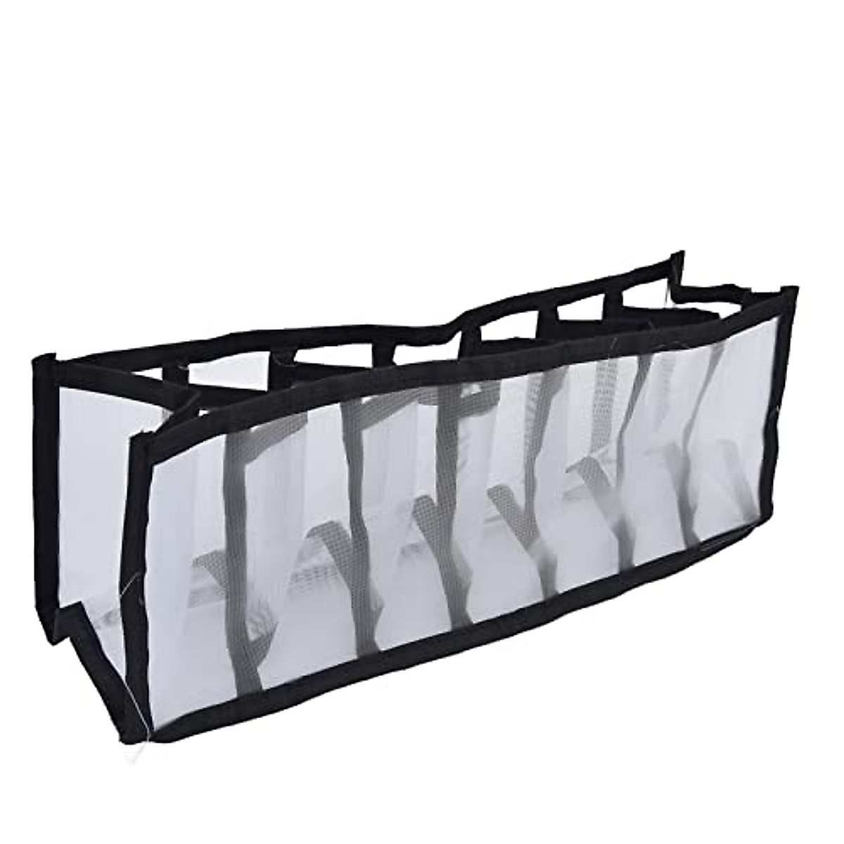Orenic Mesh Bras Storage Box, Multi Purpose Foldable Drawer Divider for Underwear, Bras, Socks, Jeans, Panties, Leggings, T-Shirts, Foldable Compartment Storage Box Drawer Organizer(7cells)