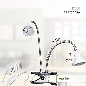 ACKE-Grow-Light-Plant-Light Sunlike Gooseneck Growing Lamps Dual Head with Clamp for Indoor Plants…