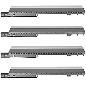 VEVOR Grill Burners, Stainless Steel BBQ Burners Replacement, 4 Packs Grill Burner Replacement, Flame Grill with 15.9" Length Barbecue Replacement Parts with Evenly Burning for for Premium Gas Grills