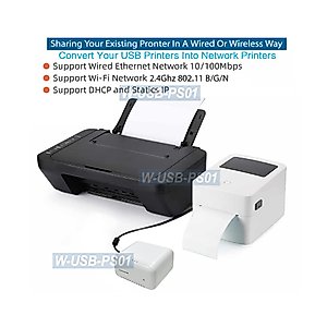 AllAboutAdapters USB Printer Sharing Server Box for Accessing Single USB Printer Over Local Network