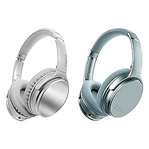 Srhythm NC35 Noise Cancelling Headphones Wireless Bluetooth 5.3 Bundle with NiceComfort 25Pro Active Noise Cancelling Headphones Wireless,Bluetooth Headset with Game Mode