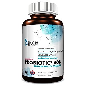 Probiotics for Women Vaginal Health, Urinary Tract Health, Yeast Infection & UTI I 40 Billion CFU Active Prebiotics and Probiotics for Women I Shelf-Stable I Acid-Resistant I 60 Capsules