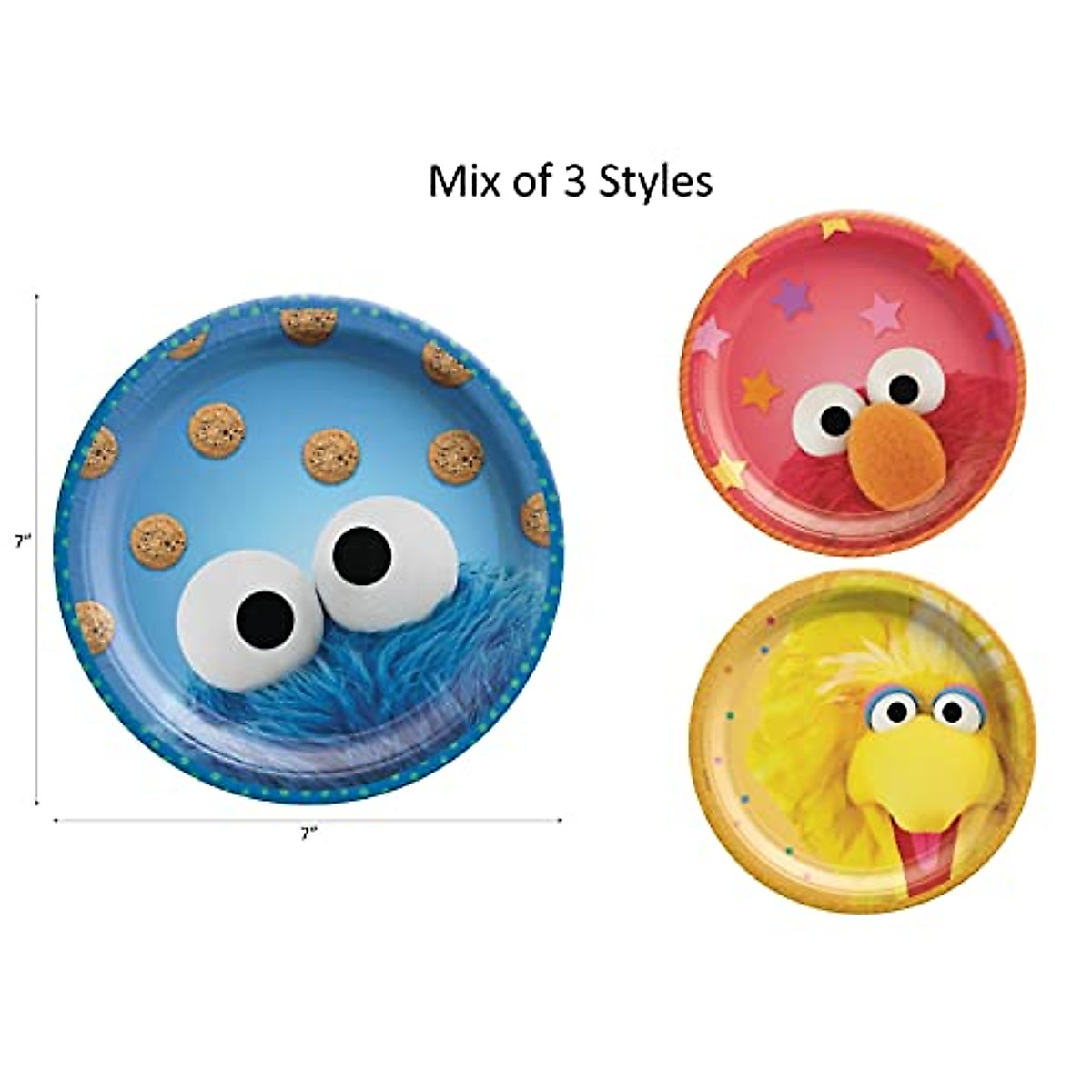 Sesame Street Birthday Party Supplies | Sesame Street Decorations | Sesame Street Tableware | Sesame Street Cake Plates | Sesame Street Balloons - Serves 16 Guests