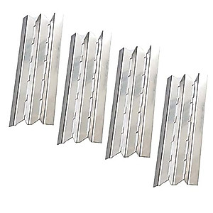 Htanch SN6021 (4-Pack) 15.875 inch Stainless Steel Heat Plate Replacement for Gas Grill Models by Broil-Mate, Huntington, Broil King, Sterling, Rebel, Patriot, Baron and Others