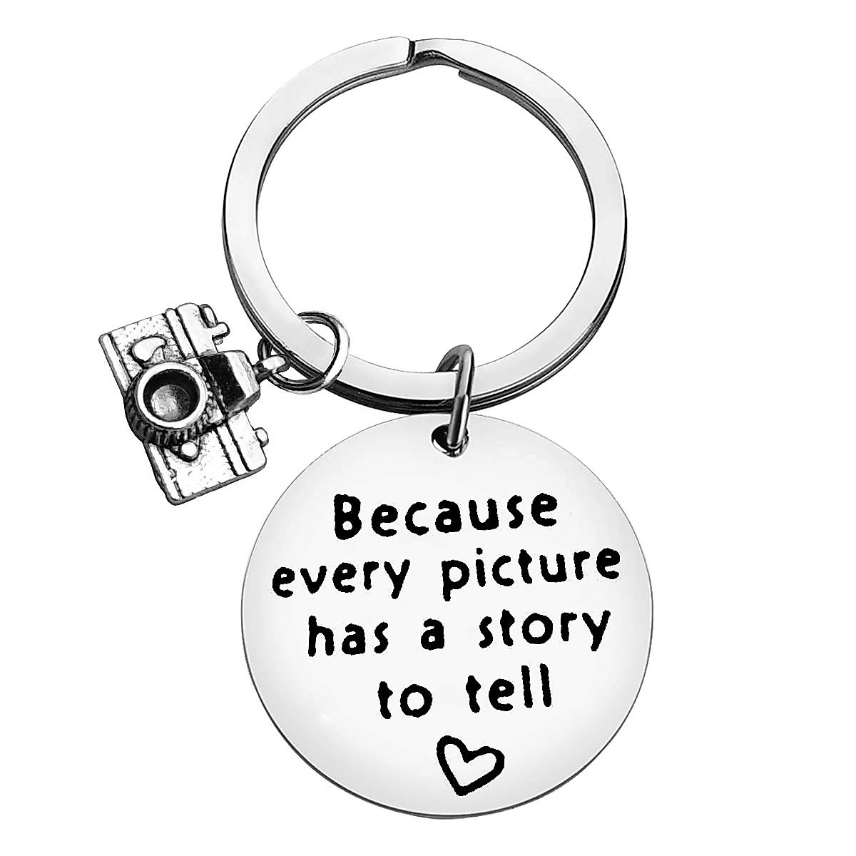 Photography Gifts for Women Men Camera Keychain Photography Lover Daughter Sister Friend Christmas Birthday Retirement Inspirational Gift for Photographer Photo Camera Lover Keyring