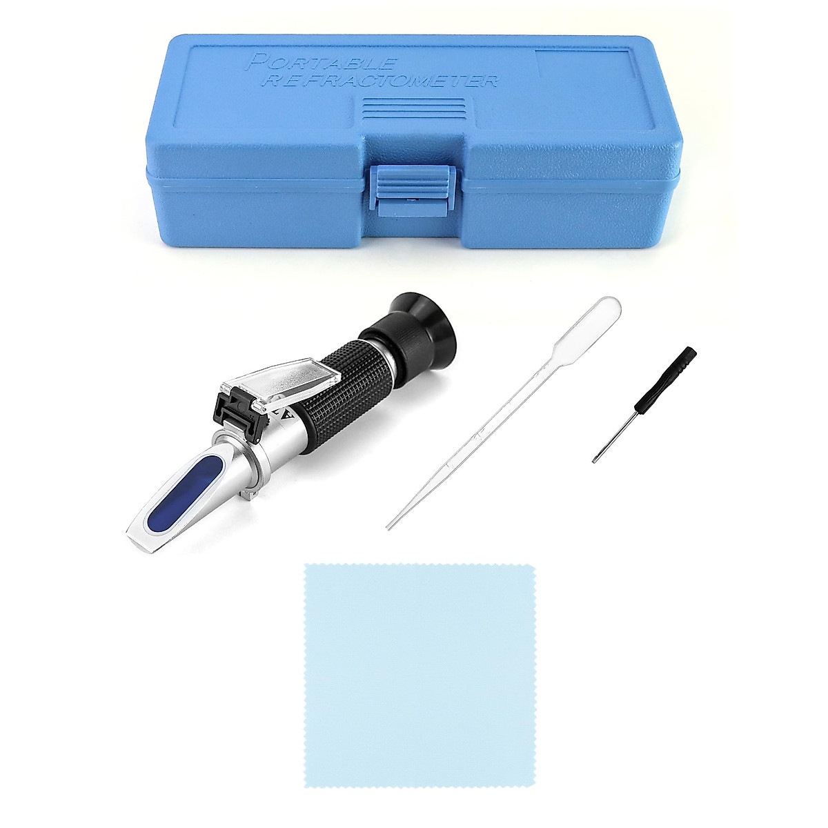 QWORK Beekeeper Refractometer with Automatic Temperature Compensation, Brix 0-32%, Hand Refractometer for Fruit Juice Beer Jam