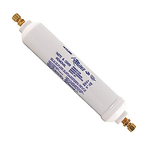 EZ-FLO 10 Inch Line Water Filter, Brass 1/4 Inch MIP x 7/16 Inch Compression Adapters, 1500 Gallon Capacity, 60461N